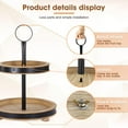 Urban Deco Modern Farmhouse Wooden Decorative Three Tiered Round Trays ...