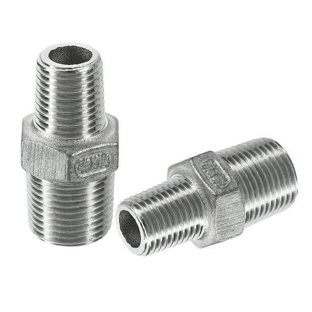 2Pack PT3/8 x PT1/4 Conector de tubería de acero inoxidable 304 ...