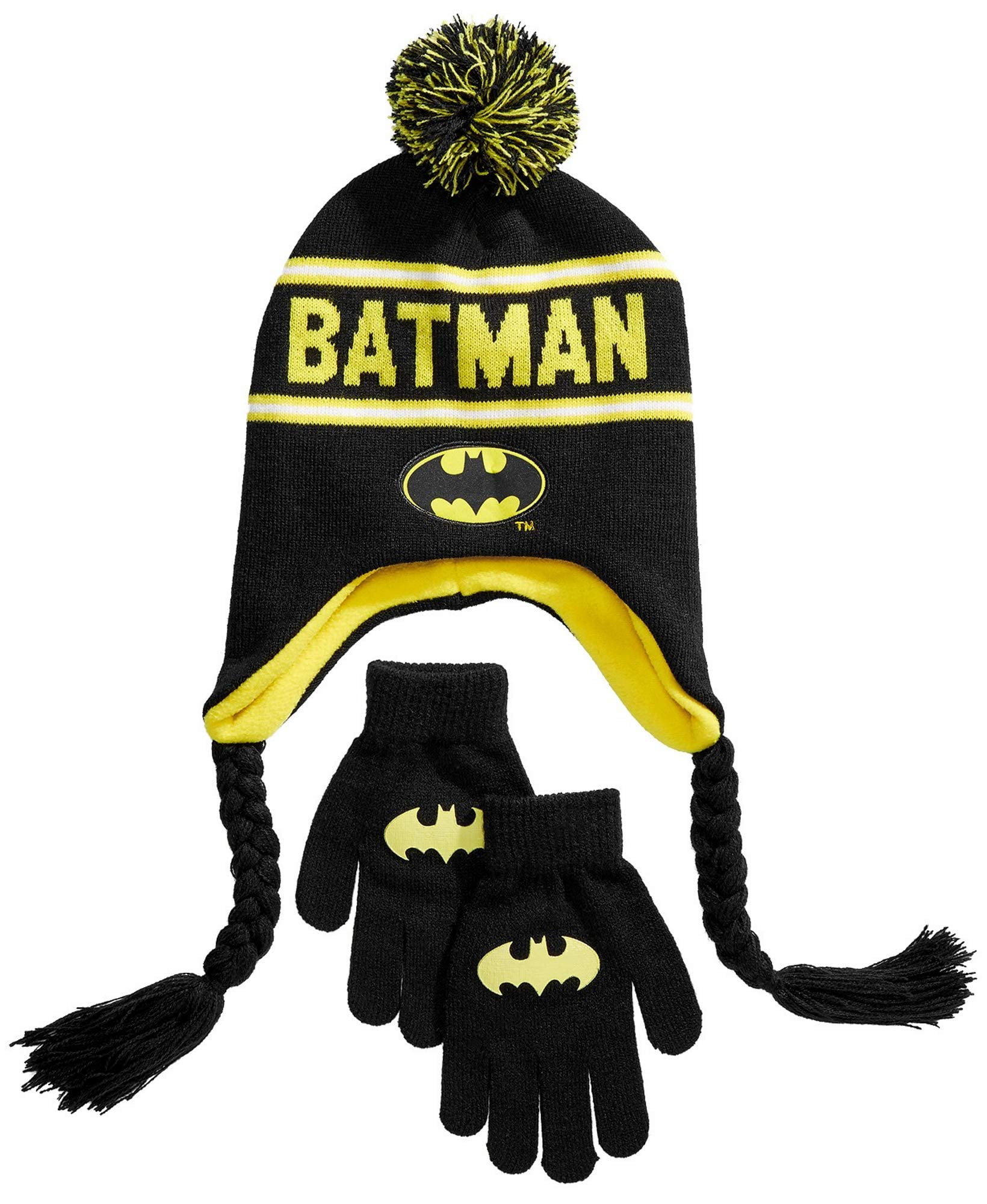 Boys 2-Pc. Batman Hat & Gloves Set One Size Black - Walmart.com ...
