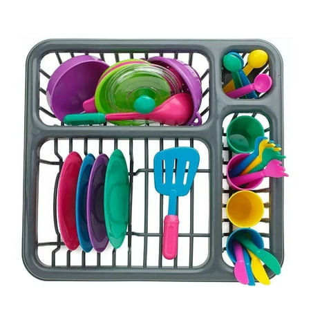 facefd 28X Simulation Pretend Tableware Utensils Bowl Dishes Set Toy ...