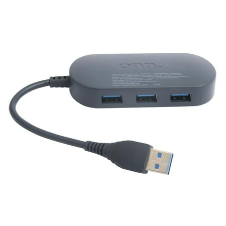 onn. 5 Gbps Superspeed, Powered USB 3.0 Hub with 4 USB 3.0 Ports, Plug ...