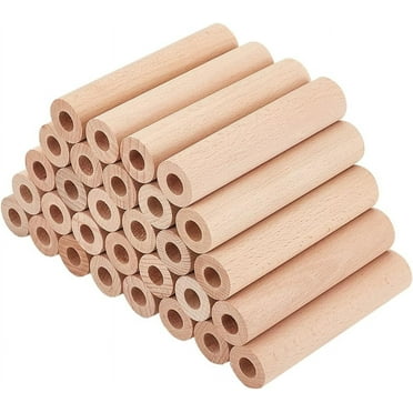 Wood Dowel Caps 1-1/2 inch Diameter with 1/2 inch Hole, Pack of 24 ...