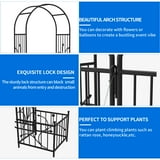 Dextrus Heavy Duty Steel Garden Arch with Planter Boxes and Gate ...
