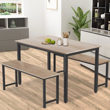 Manor Park Modern Drop Leaf Mixed Material Dining Table, Birch ...