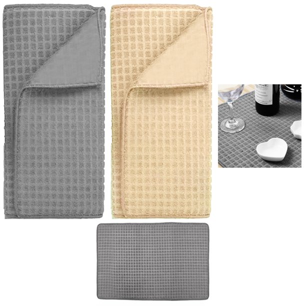 1 Microfiber Dish Drying Mat Absorbent Pad 40X48cm Quick Dry Kitchen ...