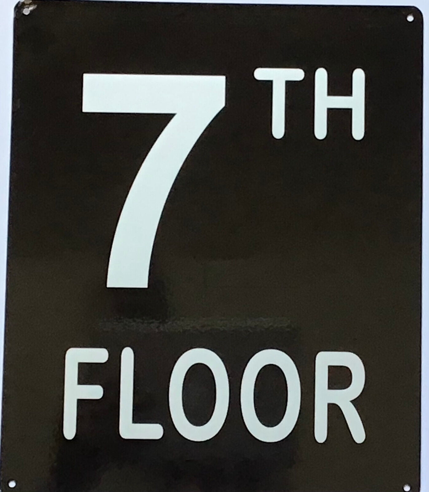 7TH FLOOR SIGN (10X12,Black Aluminum) -ref21422 - Walmart.com