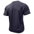 cfhntfmh Men's Henley Muscle T Shirts Casual Short Sleeve Button Cotton ...