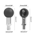 Aluminum-alloy 25mm Head Adapter to M8 M10 Screw Motorcycle Phone Car ...