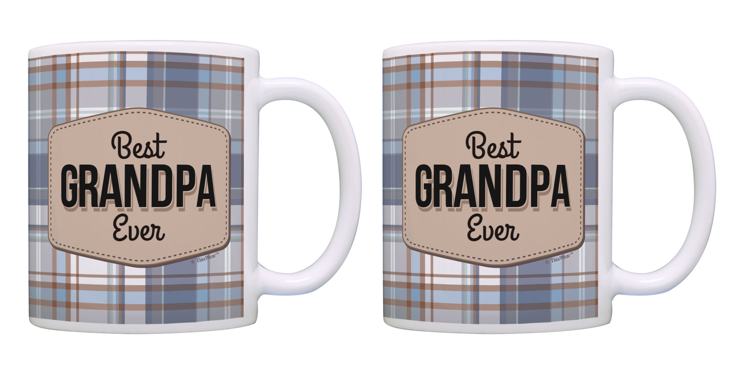 ThisWear Grandpa Fathers Day Mugs Best Grandpa Ever Mug Set 11 ounce 2 ...