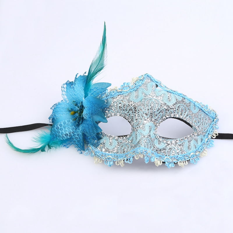 Women Masquerade Mask Prom Masks with Flower Half Face Lace Masks Masks ...