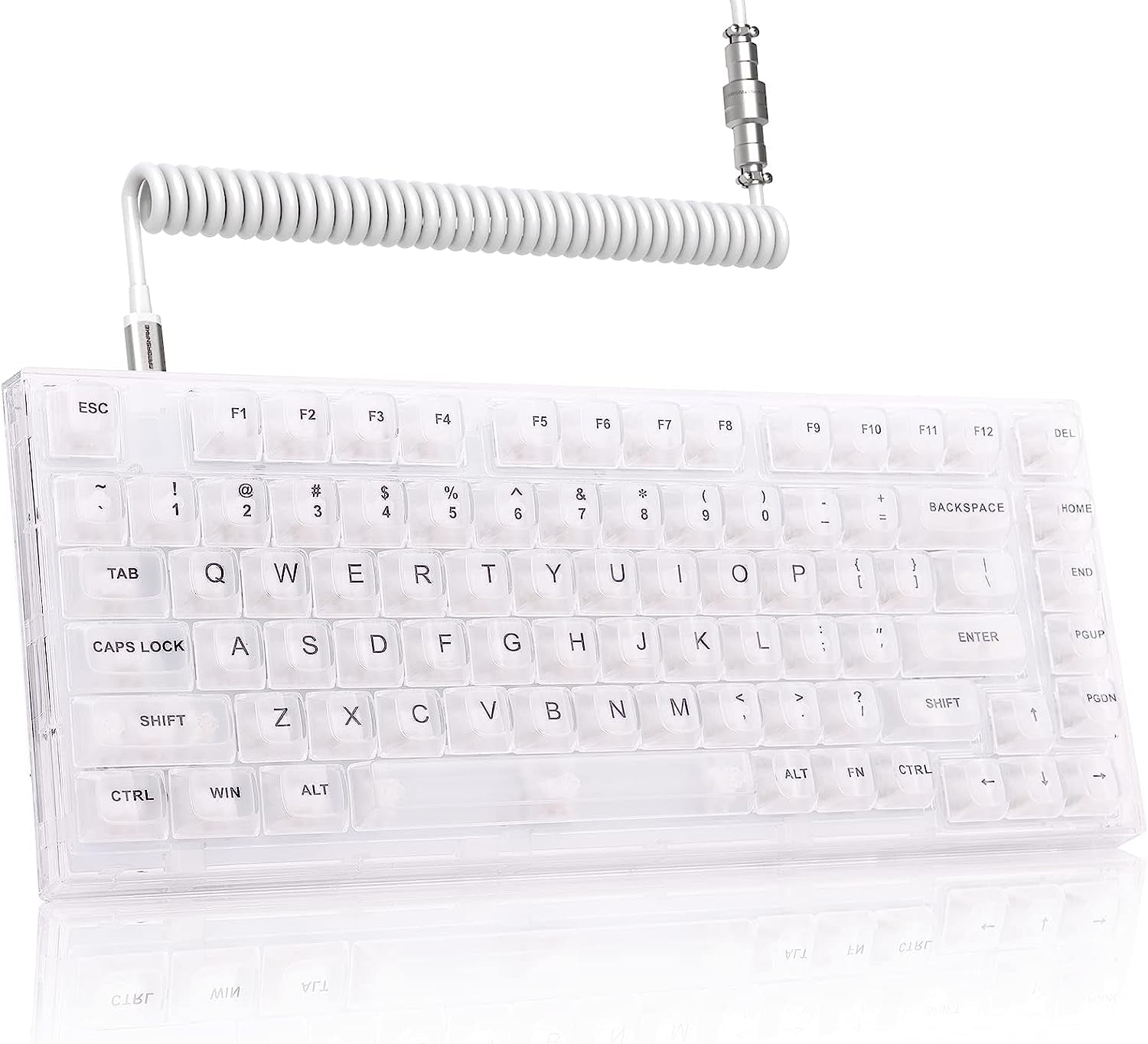 ATTACK SHARK X75 Hotswap Mechanical Gaming Keyboard with USB C Coiled ...