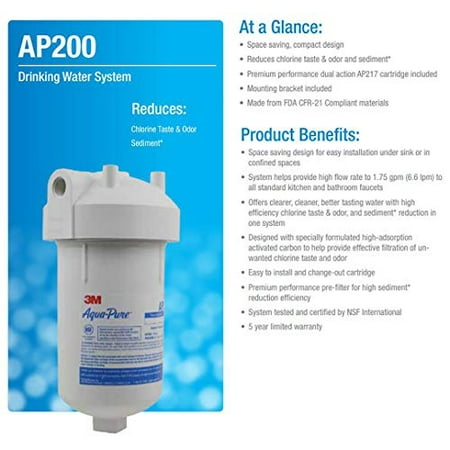 3M Aqua-Pure Under Sink Full Flow Water Filter System AP200, 5528901 ...