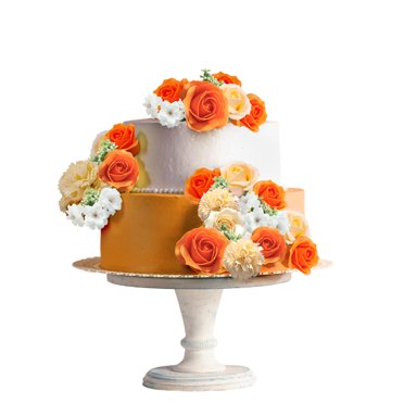 Vintage Paper Rose Wedding Cake Topper - Walmart.com