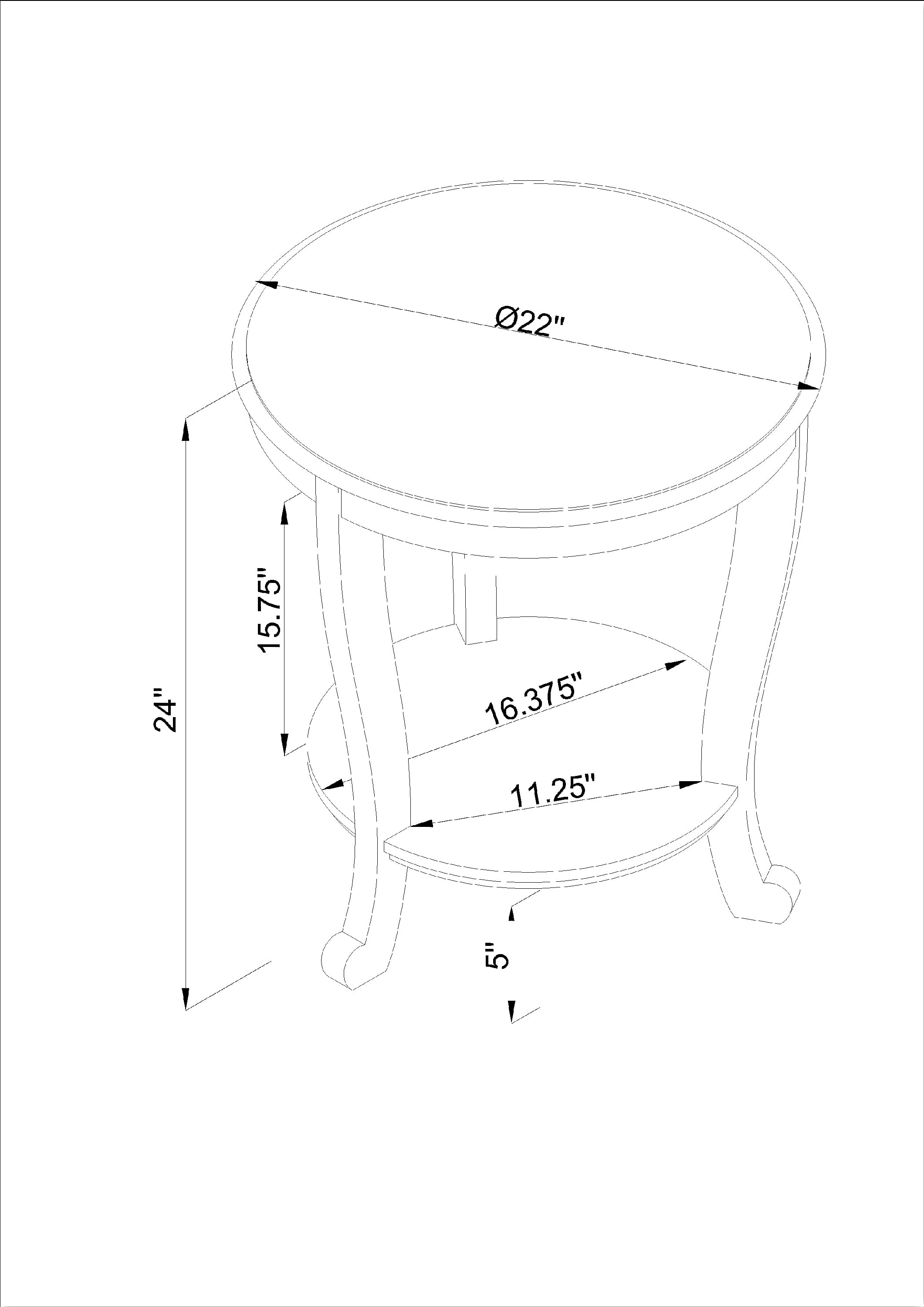 Round End Table Clip Art