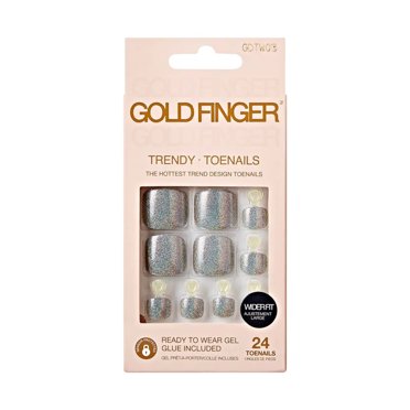Kiss imPress Press On Pedicure Toenails 24 Count - Walmart.com