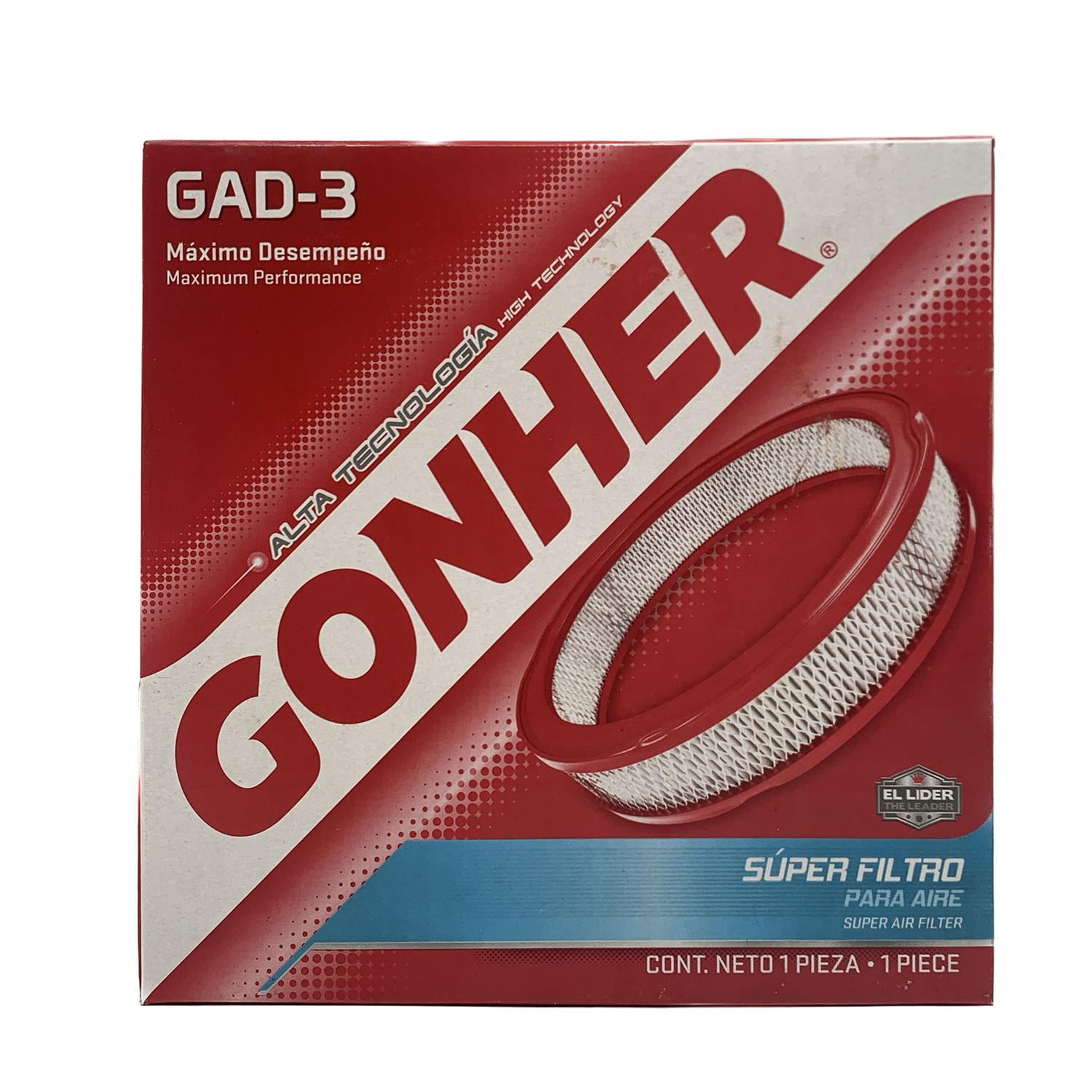 Filtro De Aire Gonher Nissan Tsuru 1.6L 1984 al 1991 Gonher High Tecnology | Bodega Aurrera en línea