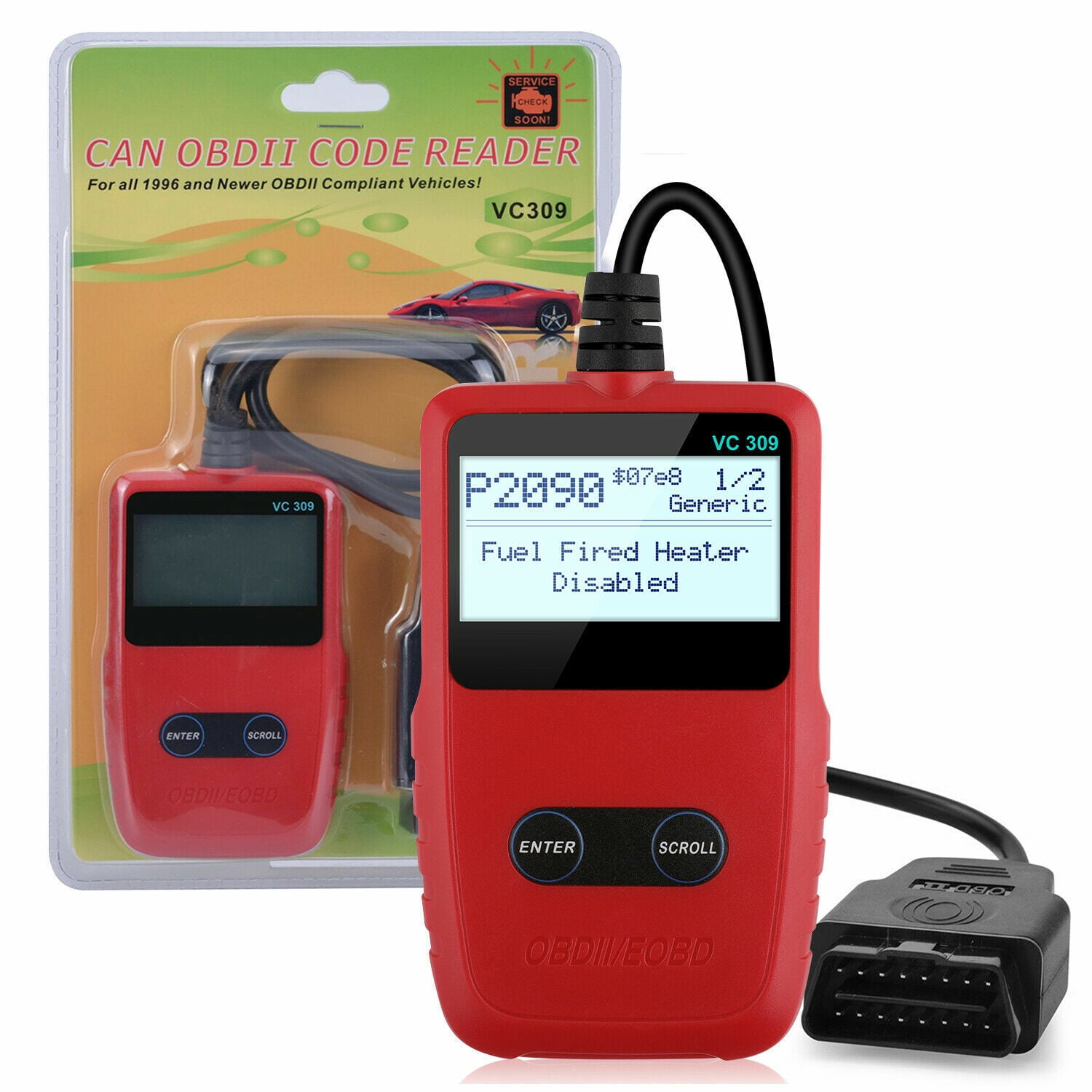 Buy VC309 OBD2 Scanner Code Reader Car Engine Diagnostic Tool Car Fault ...