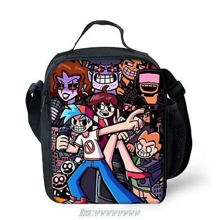 Kids Game Friday Night Funkin Party Insulated Lunch Bag Tote Thermos ...