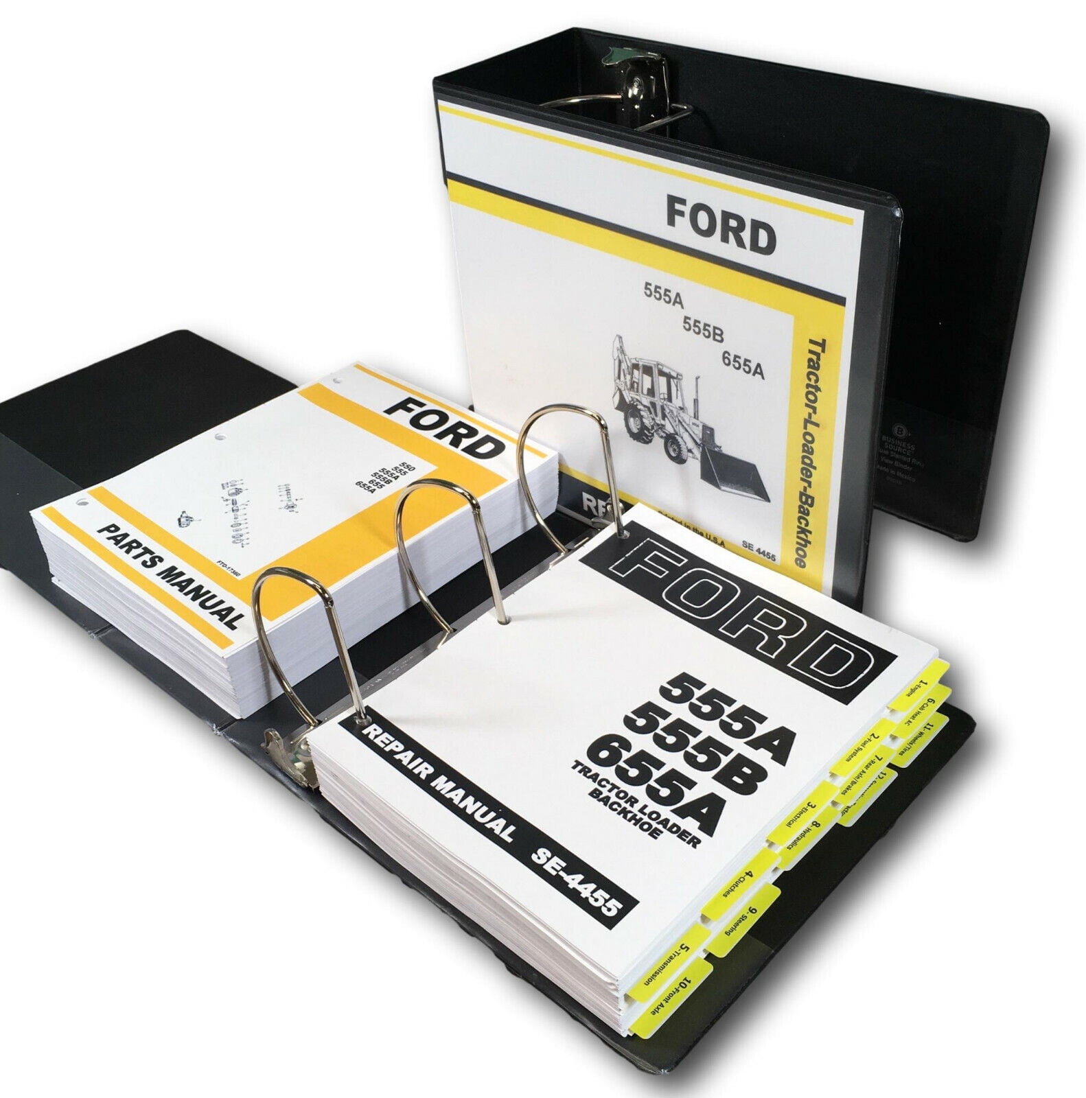 FORD 555A 555B 655A TRACTOR LOADER BACKHOE SERVICE PARTS CATALOG MANUAL ...