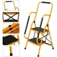 2-Step Stool with Safety Lock - Wide Platform, Double-Sided Extended ...