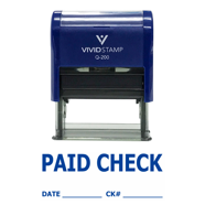 Vivid Stamp Quoted With Date Line Self-Inking Office Rubber Stamp (Blue ...