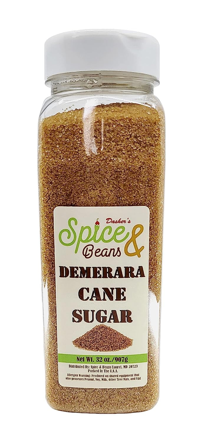Demerara Cane Sugar 2lb Container by Dasher's Spice & Beans - Walmart.com