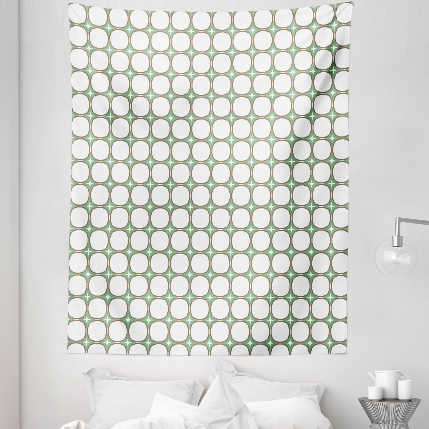 Geometric Tapestry, Abstract Ornamental Stars and Circles Shapes in ...