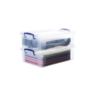 Superio Clear Plastic Storage Bins with Lids, 2 Quart (2 Pack ...