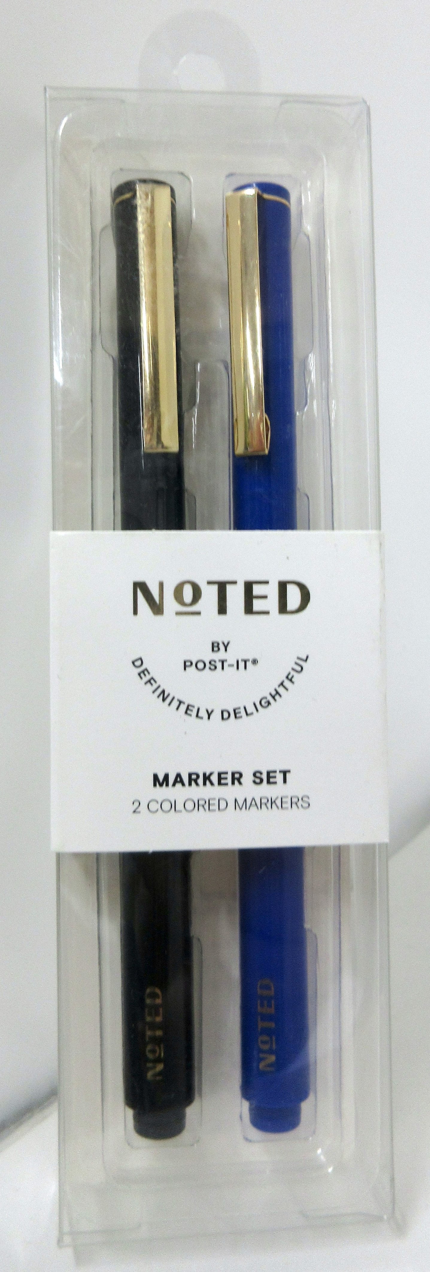 Noted by Post-It - Black & Blue Colored Marker Set - Walmart.com
