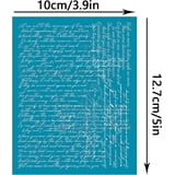 1pc Script Writting Clay Stencils English Character Non-Adhesive Silk ...