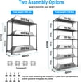 3 Tier NSF Metal Shelf Wire Shelving Unit - Set of 2, 1050lbs Capacity ...