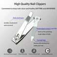 SDOHIG Single Anti-Splash Nail Clipper for Ingrown Nails and Thick ...