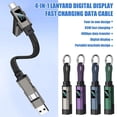 4-in-1 Digital Display Keychain Charging Cable,65W Fast Charging Short ...
