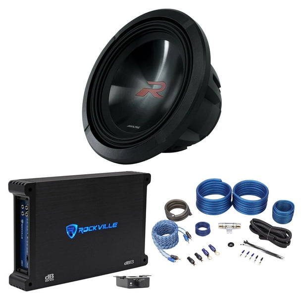 Alpine Type-R R2-W12D4 12" 750w RMS Car Audio Subwoofer+Mono Amplifier ...