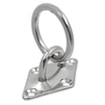 4 Pcs M6 Diamond Pad Eye Plate with Ring Hook, Ceiling Hooks Wall Mount ...
