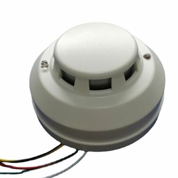 Detector de humo en red con cable, sonido y luz, sirena de detector de ...