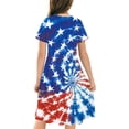 Rciityk 4-13T Girls Summer Dress 4th of July Star Print Crew Neck Short ...