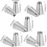 Large Icing Piping Tips Set 5PCS-Extra Large Icing Tips,Star Pastry ...