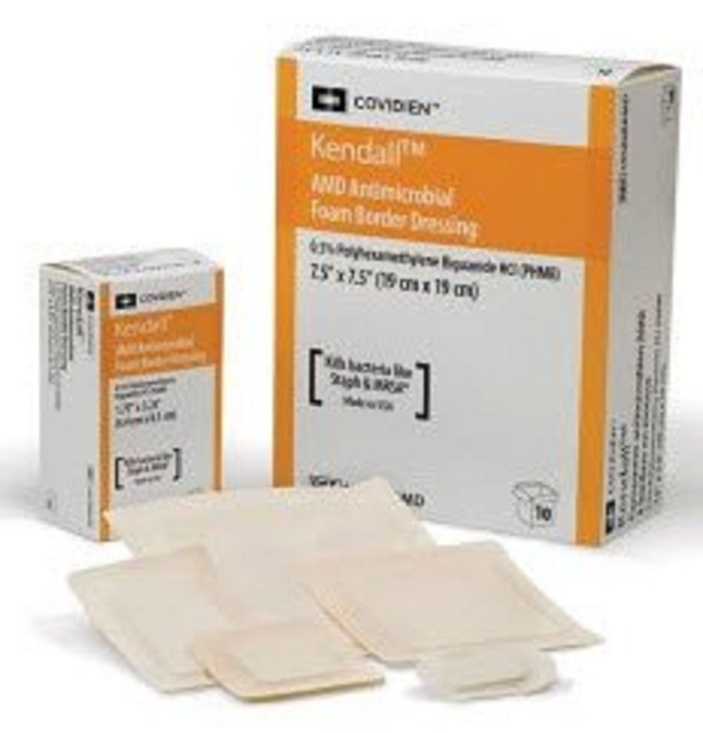 Kendall - AMD - Antimicrobial Foam Dressing - 3-1/2 X 3-1/2 Inch Square ...