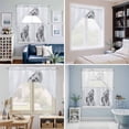 Bathroom Funny Dog Swag Curtains Valance and Tier Set, The Dog Brushing ...