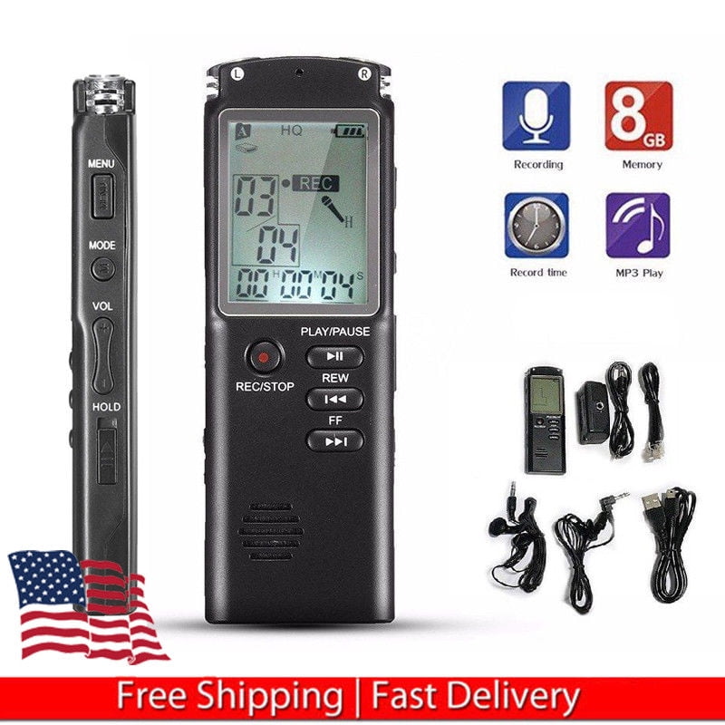 Mini T60 Professional Voice Recording Device Time Display Large Screen ...