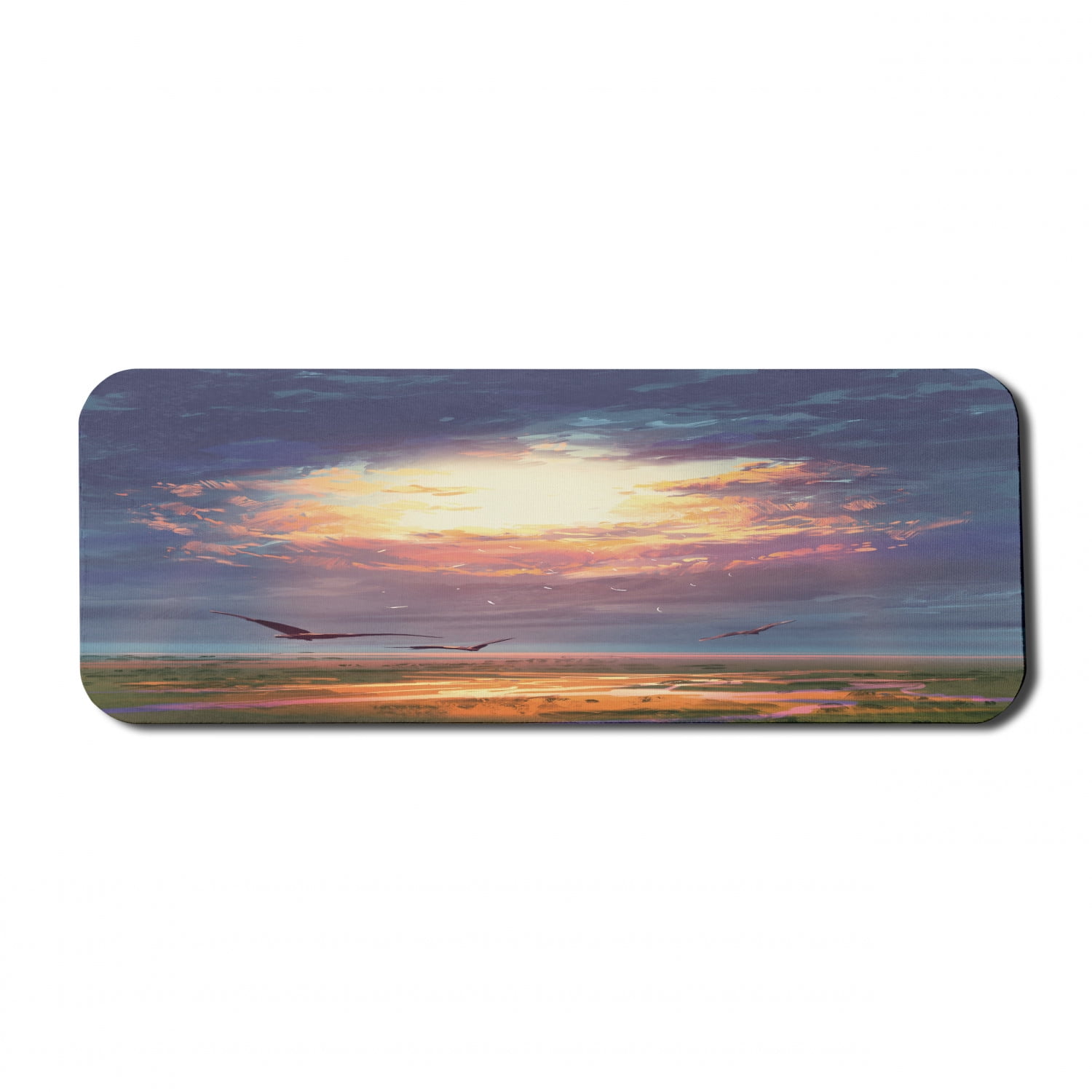 Fantasy Computer Mouse Pad, Golden Yellow Beams Break Through Storm ...