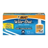 BIC Wite-Out Brand Extra Coverage Correction Fluid, 20 ml, White, 12 ...