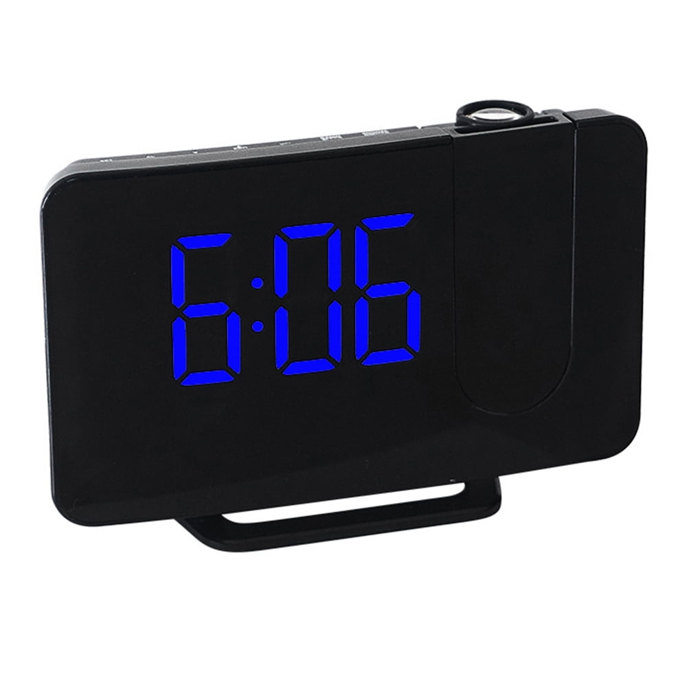 Radio projection alarm clock large screen LED display electronic clock ...