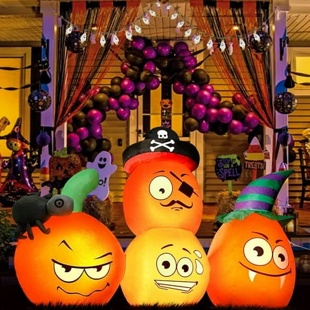 Halloween Decorations Inflatable Pumpkin Outdoor, 5FT Blow Up Cute ...
