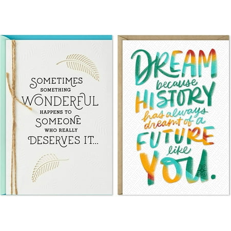 Pack of 2 Greeting Cards (Mahogany Encouragement, Congratulations ...