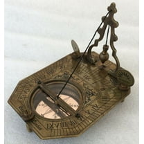 Indian Nautical Instruments Antique Brass & Copper Sundial Compass ...
