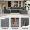 Churanty Oversized Sectional Sleeper Sofa with Pull Out Sofa Bed ...