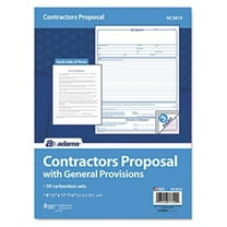 Adams-1PK Adams Contractor Forms - 100 Sheet(S) - 2 Partcarbonless Copy ...