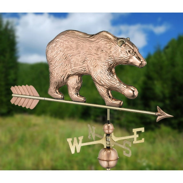 Good Directions Bear Weathervane with Arrow, Pure Copper - 38"L ...